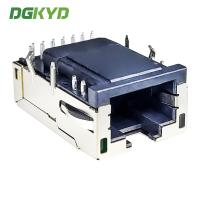 China RJ45 1000/BASE-T Integrated Filtering Network Connector with 30U Gold Plating and 350μH Inductance for sale