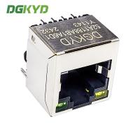 China RJ45 8P8C Network Port Socket Without Transformer with LED Direct Insertion Vertical 10/100/1000BASE-T for sale