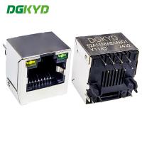 China RJ45 8P8C Network Port Socket Without Transformer with LED Direct Insertion Vertical 10/100/1000BASE-T for sale