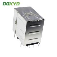 China RJ45 Multi Port Connector 2X1 Modular Block Socket Gigabit Filter 6U DGKYD21Q042AB2A4D068 for sale