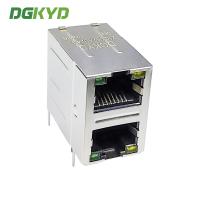 China RJ45 Multi Port Connector 2X1 Modular Block Socket Gigabit Filter 6U DGKYD21Q042AB2A4D068 for sale