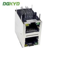 China RJ45 Multi Port Connector 2X1 Modular Block Socket Gigabit Filter 6U DGKYD21Q042AB2A4D068 for sale