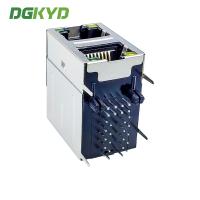 China RJ45 Multi Port Connector 2X1 Modular Block Socket Gigabit Filter 6U DGKYD21Q042AB2A4D068 for sale