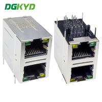 China RJ45 Multi Port Connector 2X1 Modular Block Socket Gigabit Filter 6U DGKYD21Q042AB2A4D068 for sale