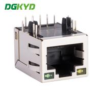 China DGKYD211B567FD1A4D Shielded RJ45 Ethernet Jack 10/100BASE-TX 21.35mm PCB Mount with Integrated Magnetics for sale
