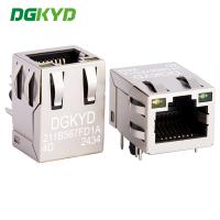 China DGKYD211B567FD1A4D Shielded RJ45 Ethernet Jack 10/100BASE-TX 21.35mm PCB Mount with Integrated Magnetics for sale