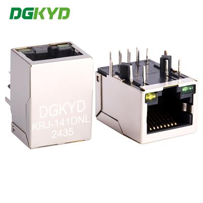 China Single Port Connector KRJ-141DNL RJ45 Network Interface 100Mbps Light Without Card for sale