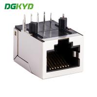 China KRJ-141CNL RJ45 Connector 1X1 Port Shielded Tab-Down with 10/100 Base-TX Internal Magnetics for sale