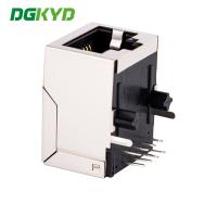 China KRJ-141CNL RJ45 Connector 1X1 Port Shielded Tab-Down with 10/100 Base-TX Internal Magnetics for sale