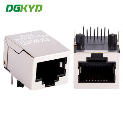 China KRJ-141CNL RJ45 Connector 1X1 Port Shielded Tab-Down with 10/100 Base-TX Internal Magnetics for sale