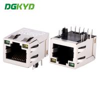China KRJ-H202GYENL RJ45 Connector with LED and Transformer 1000BASE-T Gigabit Ethernet Jack for sale
