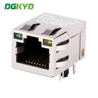 China KRJ-H202GYENL RJ45 Connector with LED and Transformer 1000BASE-T Gigabit Ethernet Jack for sale