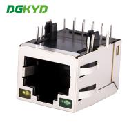 China RJ45 With Light And Transformer Ethernet Integrated Gigabit Connector DGKYD211Q070FD2A4D for sale