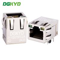 China RJ45 With Light And Transformer Ethernet Integrated Gigabit Connector DGKYD211Q070FD2A4D for sale
