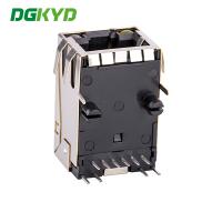China RJ45 Modular Jack with Magnetics 10/100Base-TX 1x1 Tab-Up Shielded Connector for sale