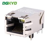 China RJ45 Modular Jack with Magnetics 10/100Base-TX 1x1 Tab-Up Shielded Connector for sale