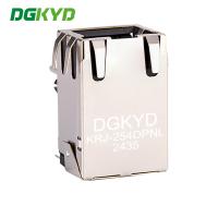 China RJ45 Modular Jack with Magnetics 10/100Base-TX 1x1 Tab-Up Shielded Connector for sale
