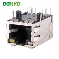 China RJ45 Modular Jack with Magnetics 10/100Base-TX 1x1 Tab-Up Shielded Connector for sale