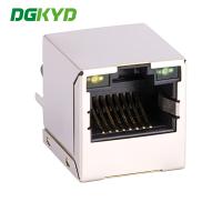 China KRJ-180DYGZNL Vertical RJ45 Connector with Internal Magnetic Transformer 10/100 Base-T for sale