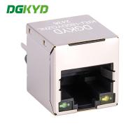 China KRJ-180DYGZNL Vertical RJ45 Connector with Internal Magnetic Transformer 10/100 Base-T for sale