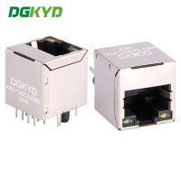 China KRJ-180DYGZNL Vertical RJ45 Connector with Internal Magnetic Transformer 10/100 Base-T for sale
