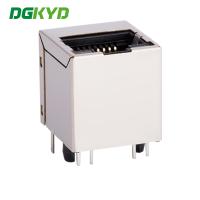 China RJ45 Network Connector with Transformer - 180 Degree Gigabit Interface 1000BASE-T 8 Terminal DGKYD511Q070AB2A8D for sale