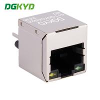 China RJ45 Network Connector with Transformer - 180 Degree Gigabit Interface 1000BASE-T 8 Terminal DGKYD511Q070AB2A8D for sale