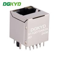China RJ45 Network Connector with Transformer - 180 Degree Gigabit Interface 1000BASE-T 8 Terminal DGKYD511Q070AB2A8D for sale