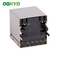 China RJ45 Network Connector with Transformer - 180 Degree Gigabit Interface 1000BASE-T 8 Terminal DGKYD511Q070AB2A8D for sale