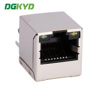 China RJ45 Network Connector with Transformer - 180 Degree Gigabit Interface 1000BASE-T 8 Terminal DGKYD511Q070AB2A8D for sale
