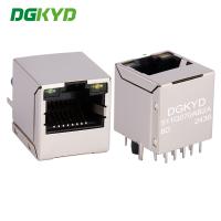 China RJ45 Network Connector with Transformer - 180 Degree Gigabit Interface 1000BASE-T 8 Terminal DGKYD511Q070AB2A8D for sale