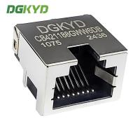 China DGKYDCB421188GWW6DB1075 RJ45 Connector with Integrated Magnetics for 10/100/1000BASE-T Ethernet, -40°C to 85°C Operating Range for sale
