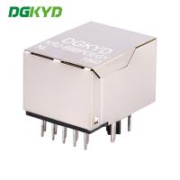 China POE RJ45 Connector with Integrated Magnetics - 100Mbps Ethernet, 2250VDC Withstand Voltage, -40℃ to 85℃ Operating Range for sale