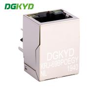 China POE RJ45 Connector with Integrated Magnetics - 100Mbps Ethernet, 2250VDC Withstand Voltage, -40℃ to 85℃ Operating Range for sale