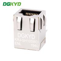 China RJ45 Communication Socket with LED 8P8C 100Mbps Ethernet Connector KRJ-SH105WDENL for sale