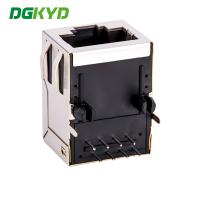 China RJ45 Communication Socket with LED 8P8C 100Mbps Ethernet Connector KRJ-SH105WDENL for sale