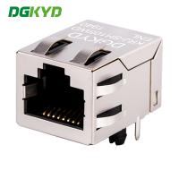 China RJ45 Communication Socket with LED 8P8C 100Mbps Ethernet Connector KRJ-SH105WDENL for sale