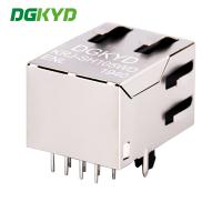 China RJ45 Communication Socket with LED 8P8C 100Mbps Ethernet Connector KRJ-SH105WDENL for sale
