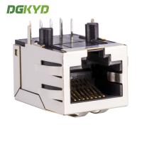 China Metal Shielded RJ45 Ethernet Connector 100 Base-Tx Cat5 With Magnetics 1x1 8P8C KRJ-060FNL for sale