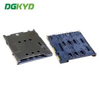 China MICRO-SIM Card Holder 1.42mm Height Foolproof 6+2PUSH Design with 5000 Insertion Cycles for Electronics for sale