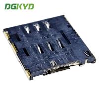 China MICRO-SIM Card Holder 1.42mm Height Foolproof 6+2PUSH Design with 5000 Insertion Cycles for Electronics for sale