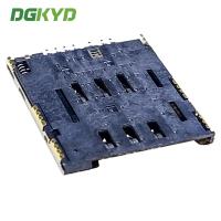 China MICRO-SIM Card Holder 1.42mm Height Foolproof 6+2PUSH Design with 5000 Insertion Cycles for Electronics for sale