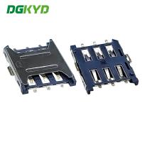 China NANO-SIM Card Holder 1.35mm Height with 6-Position Contacts and 5000 Insertion Cycles for sale
