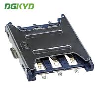 China NANO-SIM Card Holder 1.35mm Height with 6-Position Contacts and 5000 Insertion Cycles for sale
