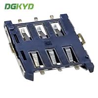 China NANO-SIM Card Holder 1.35mm Height with 6-Position Contacts and 5000 Insertion Cycles for sale