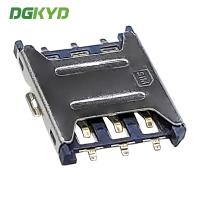 China NANO-SIM Card Holder 1.35mm Height with 6-Position Contacts and 5000 Insertion Cycles for sale