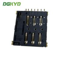 China NANO-SIM Card Holder 1.37mm Height with 5000 Insertion Cycles and 7-Position Contacts DGKYDSIM137H61A6A2Y3WSZ286 for sale