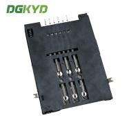 China SIM Card Holder PUSH 6P SMT H1.8 Full Mount with 5000 Insertion Cycles and -45°C to +85°C Temperature Range for sale