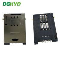 China SIM Card Holder PUSH 6P SMT H1.8 Full Mount with 5000 Insertion Cycles and -45°C to +85°C Temperature Range for sale
