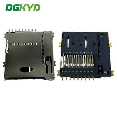 China SUSH-1.4 High External Welding 9P TF Card Holder - 5000 Mating Cycles, -40°C to +70°C Temperature Range for sale